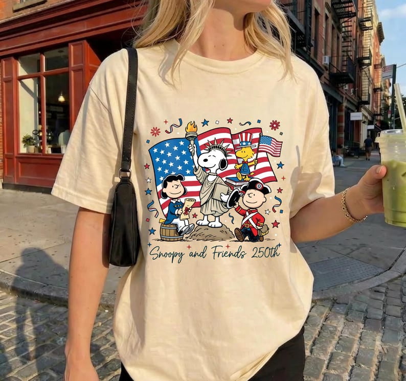 Snoopy America 250 Anniversary Shirt, Cute Cartoon America 250 ...