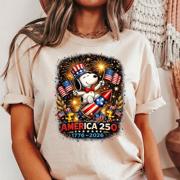 Snoopy America 250 Shirt - Patriotic 4th of July Snoopy Tee, USA 1776 ...