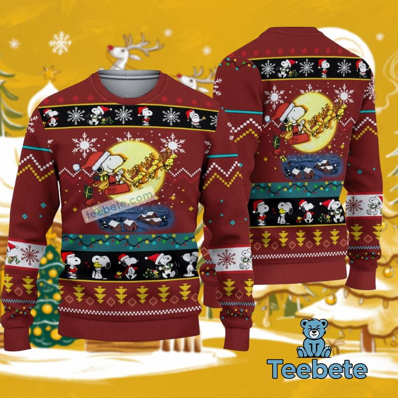 Snoopy And Charlie Brown Red Cheap Christmas Sweaters - Walmart.com