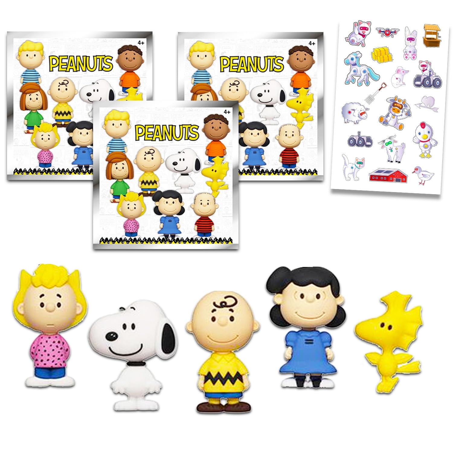 Snoopy Blind Bag Party Favor 3 Pack - Bundle with 3 Peanuts Keychain ...