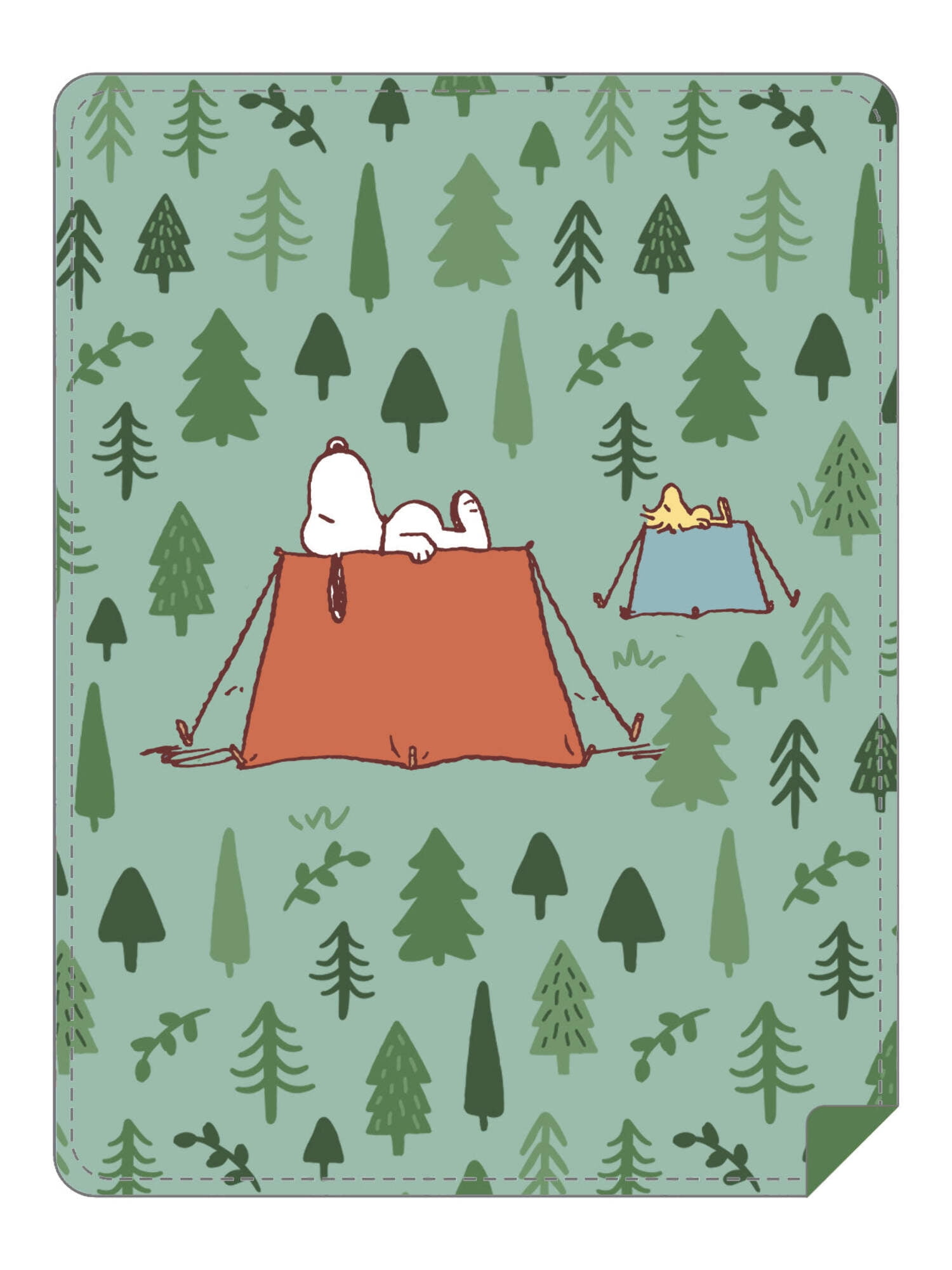Snoopy Camping Throw Blanket - Walmart.com
