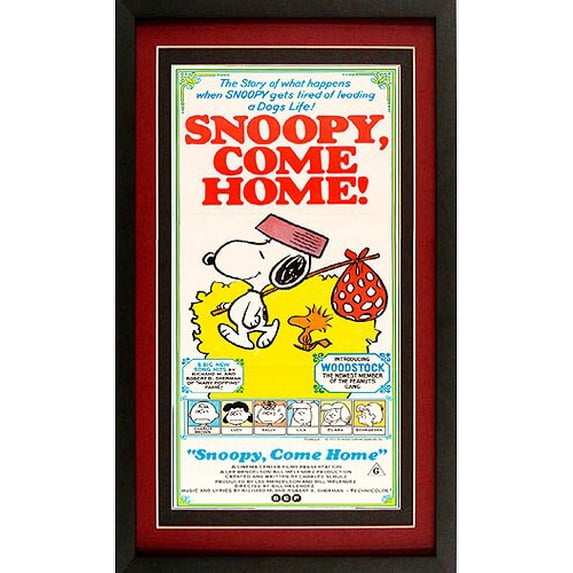 Snoopy Come Home Movie Poster Framed Double Mat Print - Walmart.com