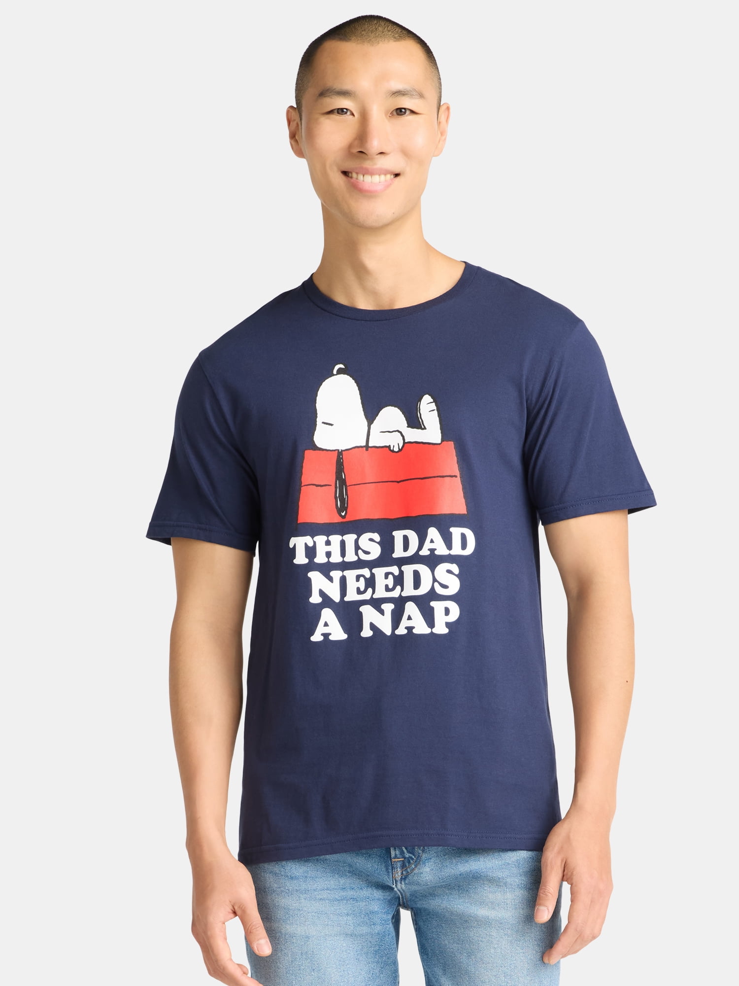 Snoopy Dad Nap Men's and Big Men's Graphic Tee, Sizes S-3XL - Walmart.com
