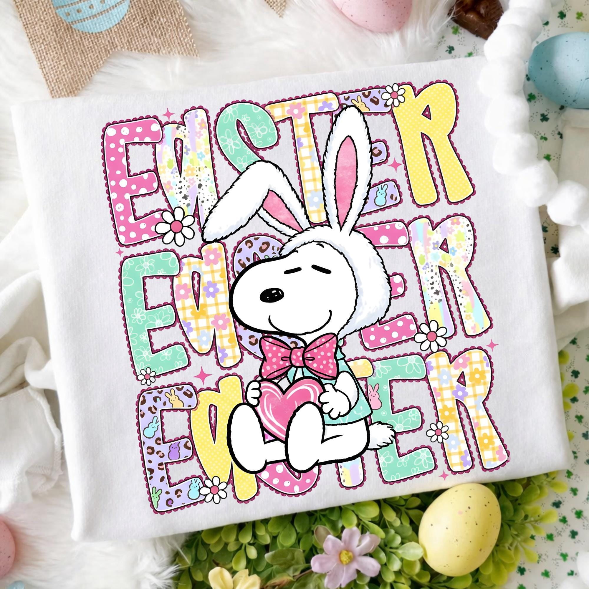 Snoopy Easter T-shirt , Easter Beagle Clipart, Snoopy Easter Eggs ...