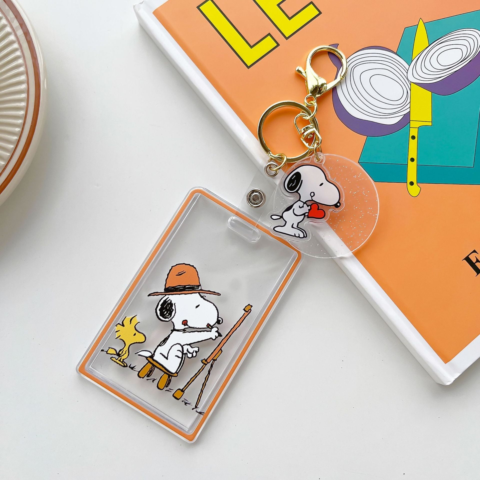 Snoopy Goo Card Keychain Cartoon Comics Card Cover Snoopy School Card ...