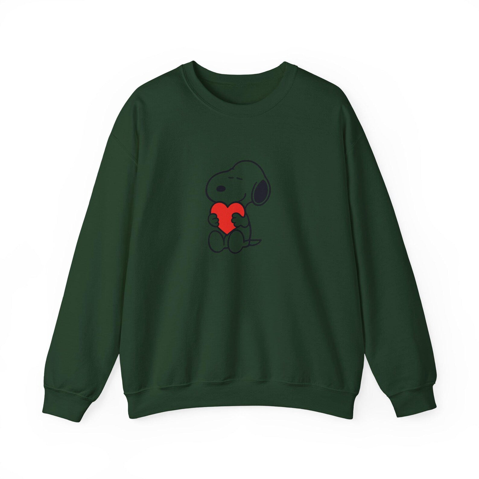 Snoopy Holding Heart Valentine Sweatshirt | Peanuts Cartoon Graphic ...