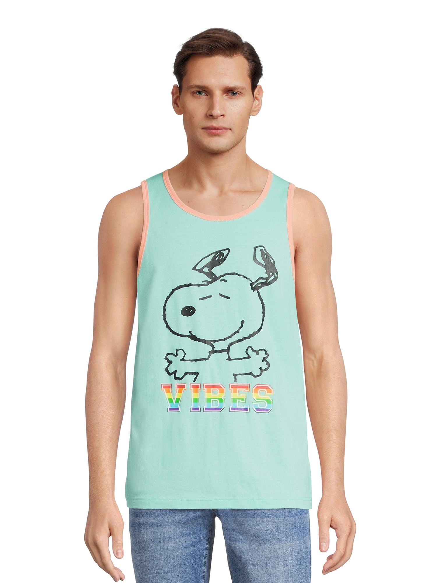 Peanuts Snoopy Men's Colorful Graphic Tank Top, Sizes S-3XL, Relaxed ...
