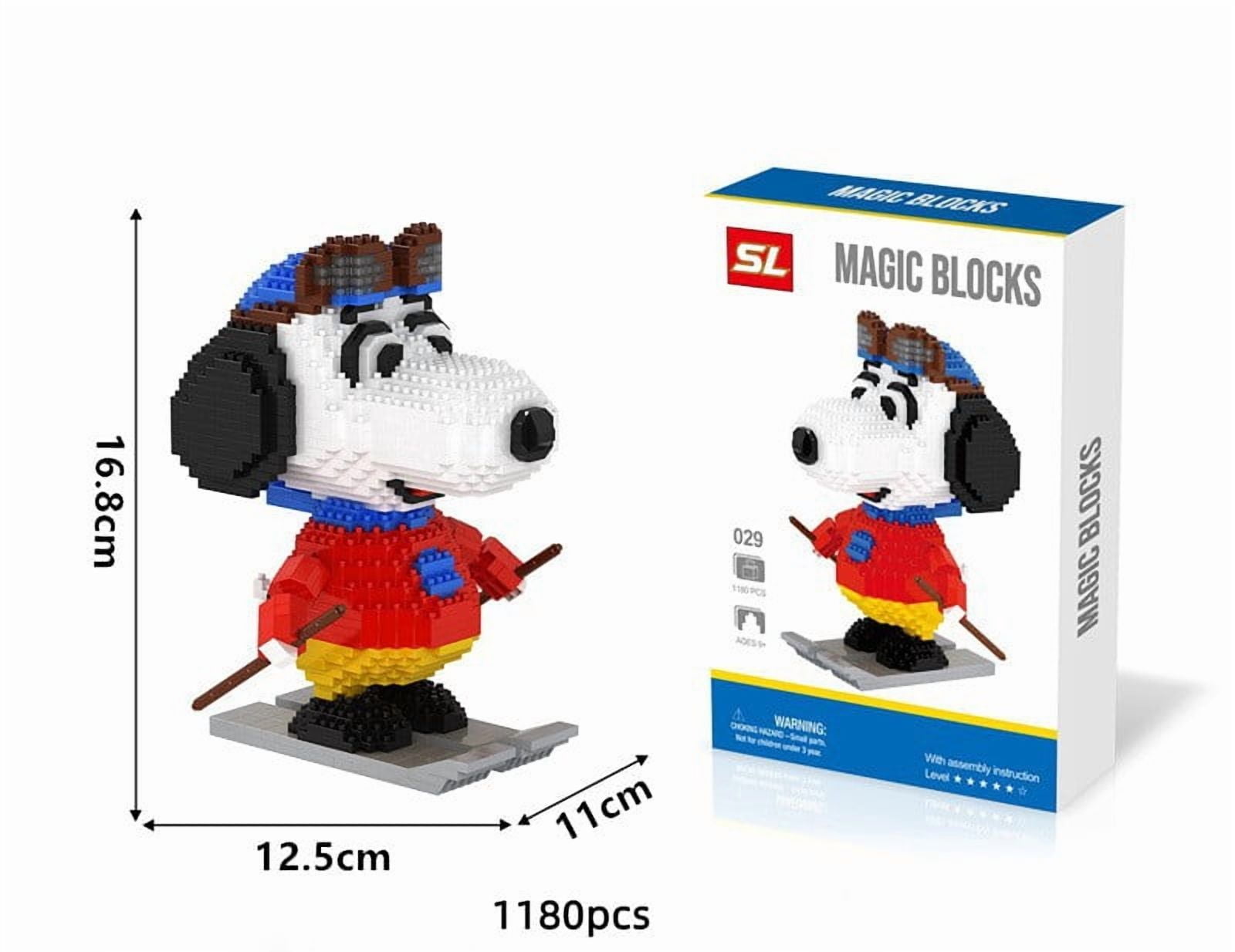 Snoopy Micro Blocks, Classic Cartoon Anime Nano Building Sets, 3D ...