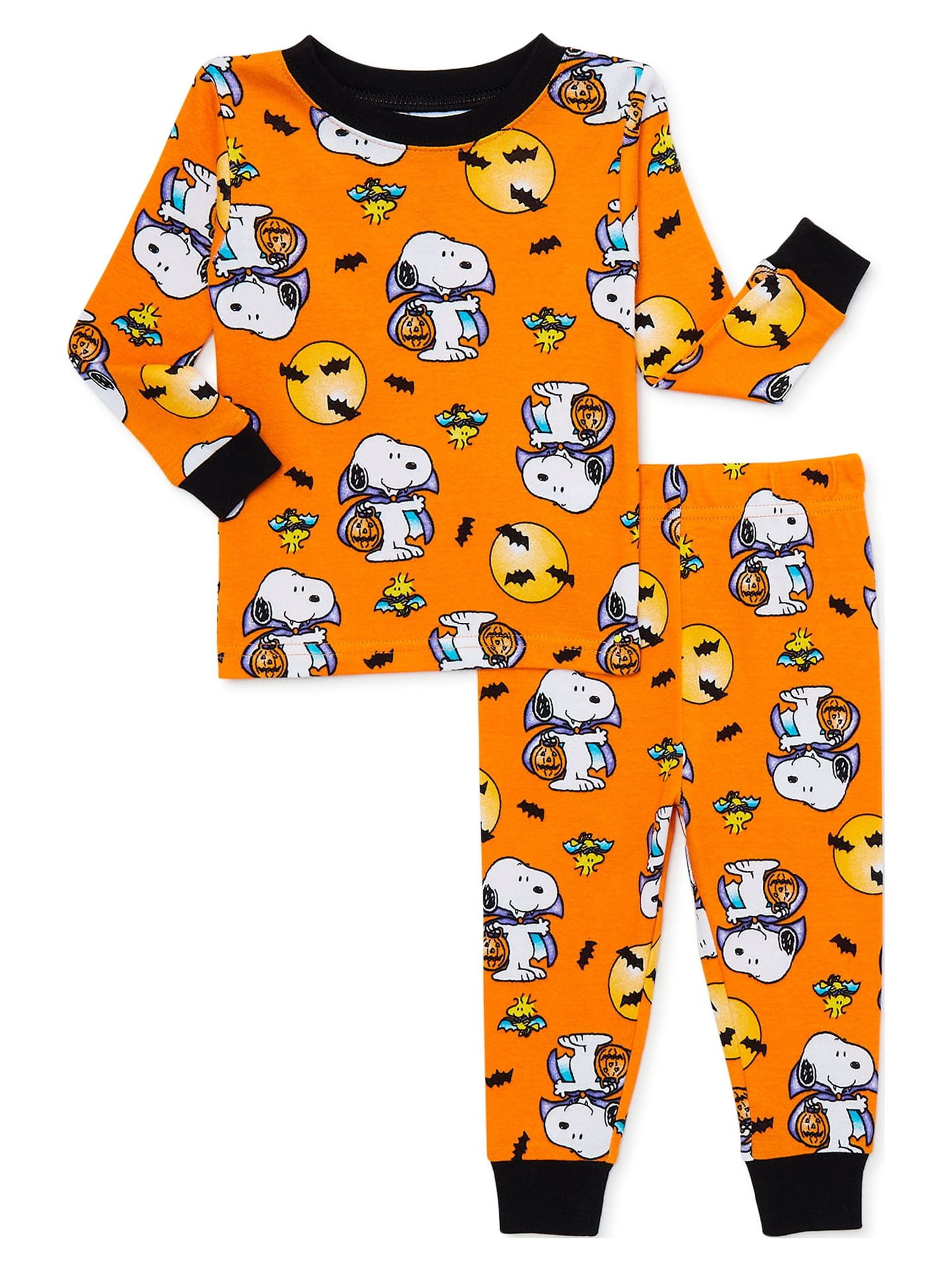 Snoopy Peanuts Halloween Baby and Toddler Pajama Set, 2-Piece, Sizes ...