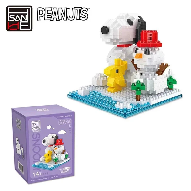 Snoopy Series Building Blocks Street View Mini Cartoon Character Scene ...