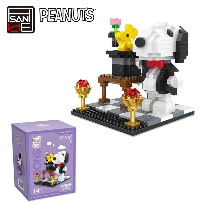 Snoopy Series Building Blocks Street View Mini Cartoon Character Scene ...