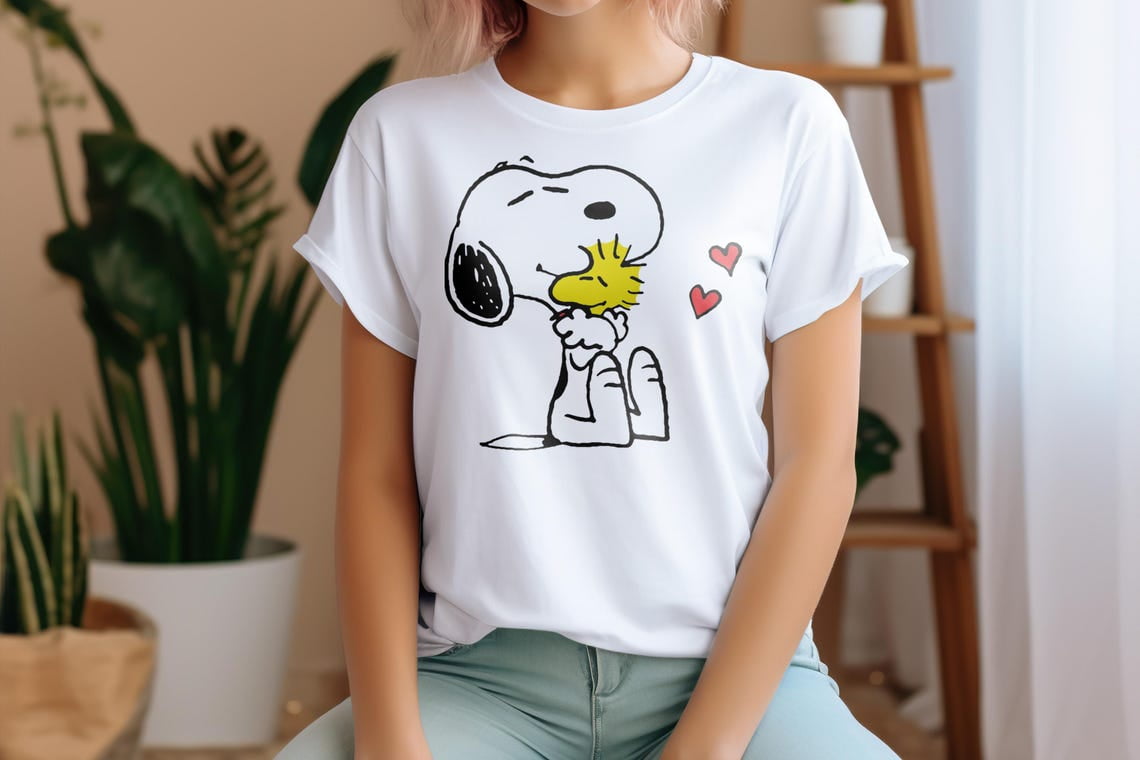 Snoopy Shirt, Snoopy Hug Woodstock Shirt, Snoopy Peanuts Shirt, Snoopy And Woodstock Shirt, Size ...