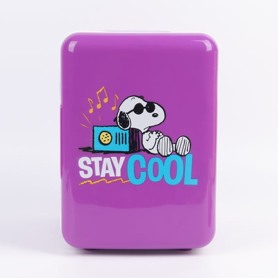 Snoopy Stay cool 4L 6-Can Mini Fridge, Purple - Walmart.com