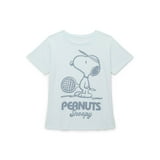 Peanuts Snoopy Girls Short Sleeve Graphic T-Shirt, Sizes 4-16 - Walmart.com