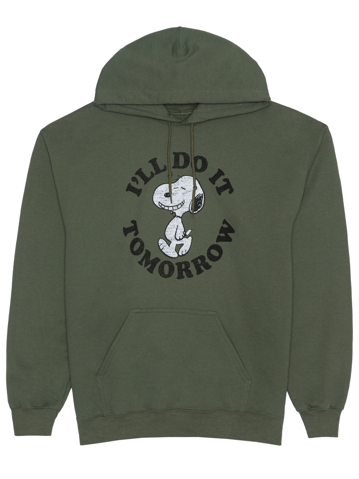 Snoopy Tomorrow Men's & Big Men's Graphic Hooded Sweatshirt with Long ...