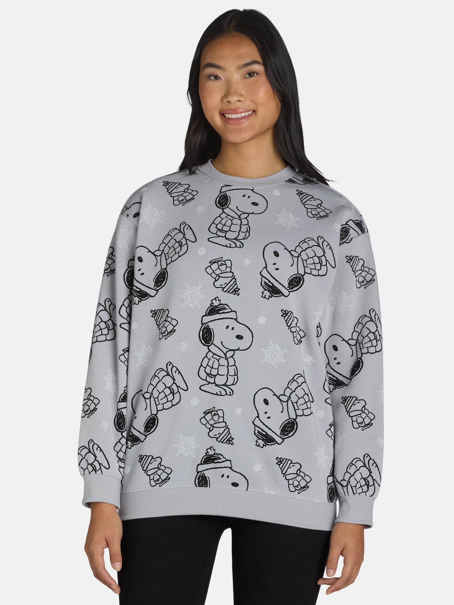 Peanuts Snoopy Women's Cozy Fleece Sweatshirt, Sizes XXS-XXL, Winter ...