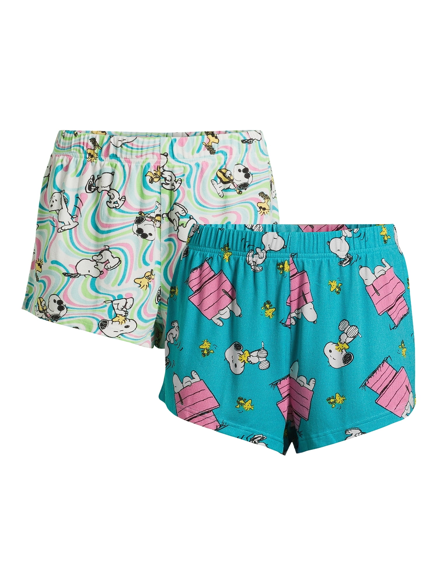 Snoopy Women's Print Sleep Shorts, 2-Pack, Sizes XS-3X - Walmart.com