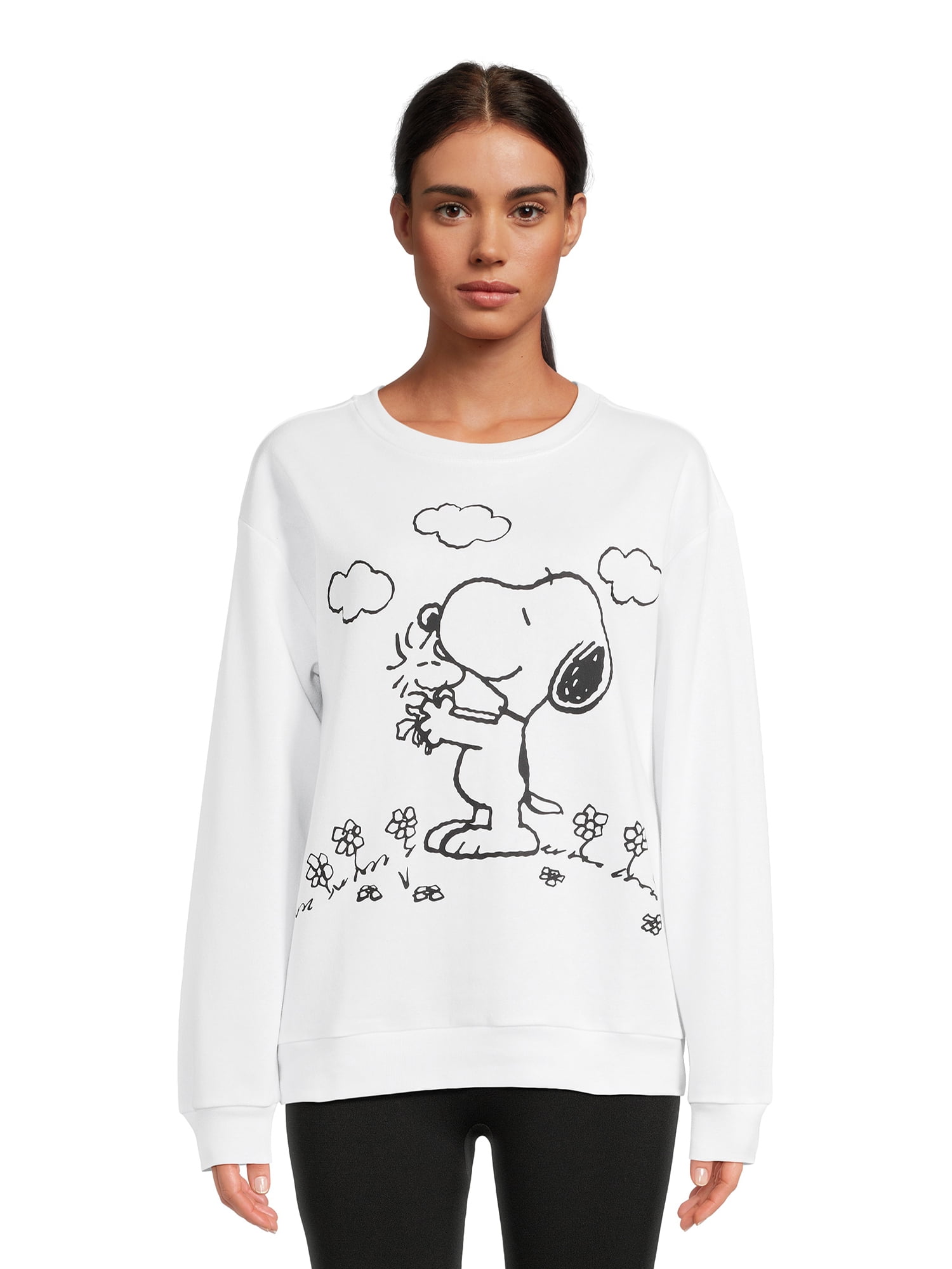 Snoopy Women's Sweatshirt with Long Sleeves, Sizes XS-XXXL - Walmart.com