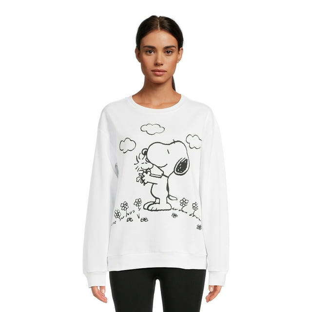 Snoopy Women's Sweatshirt with Long Sleeves, Sizes XS-XXXL - Walmart.com