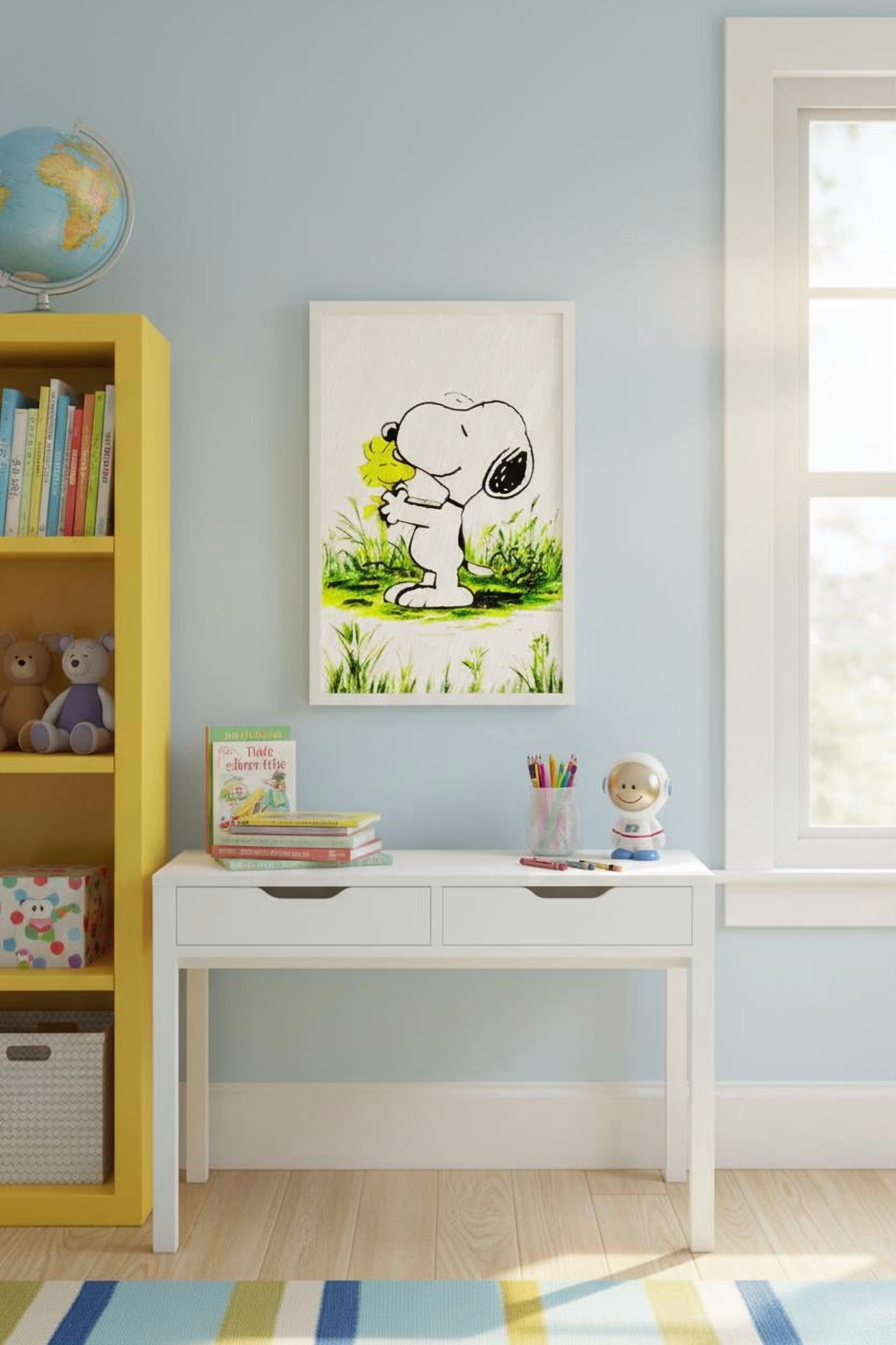 Snoopy & Woodstock Wall Art | Cartoon Print | Peanuts-Style ...