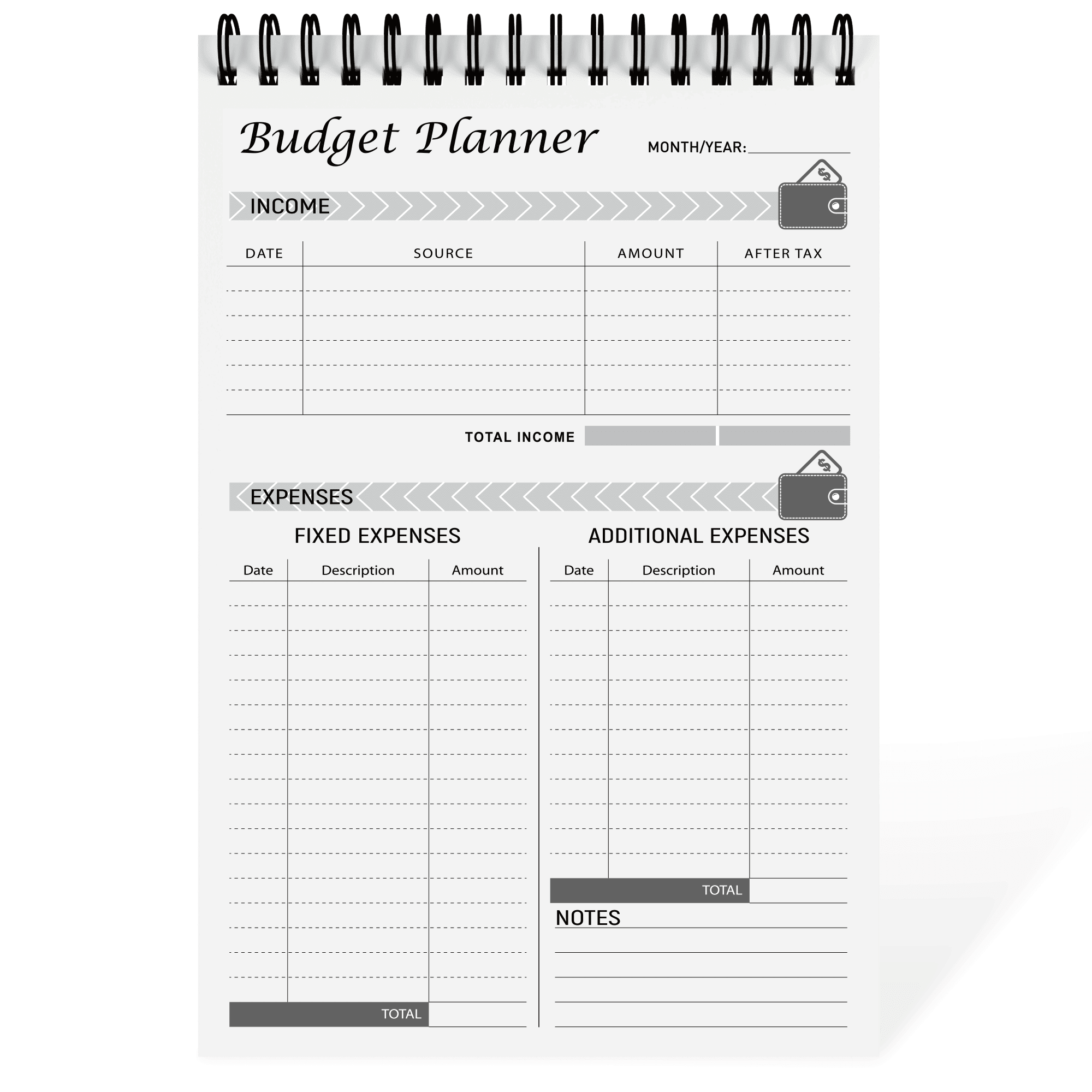 Snootion Budget Planner Notepad - Expense Tracker, Finance Journal, A5 ...