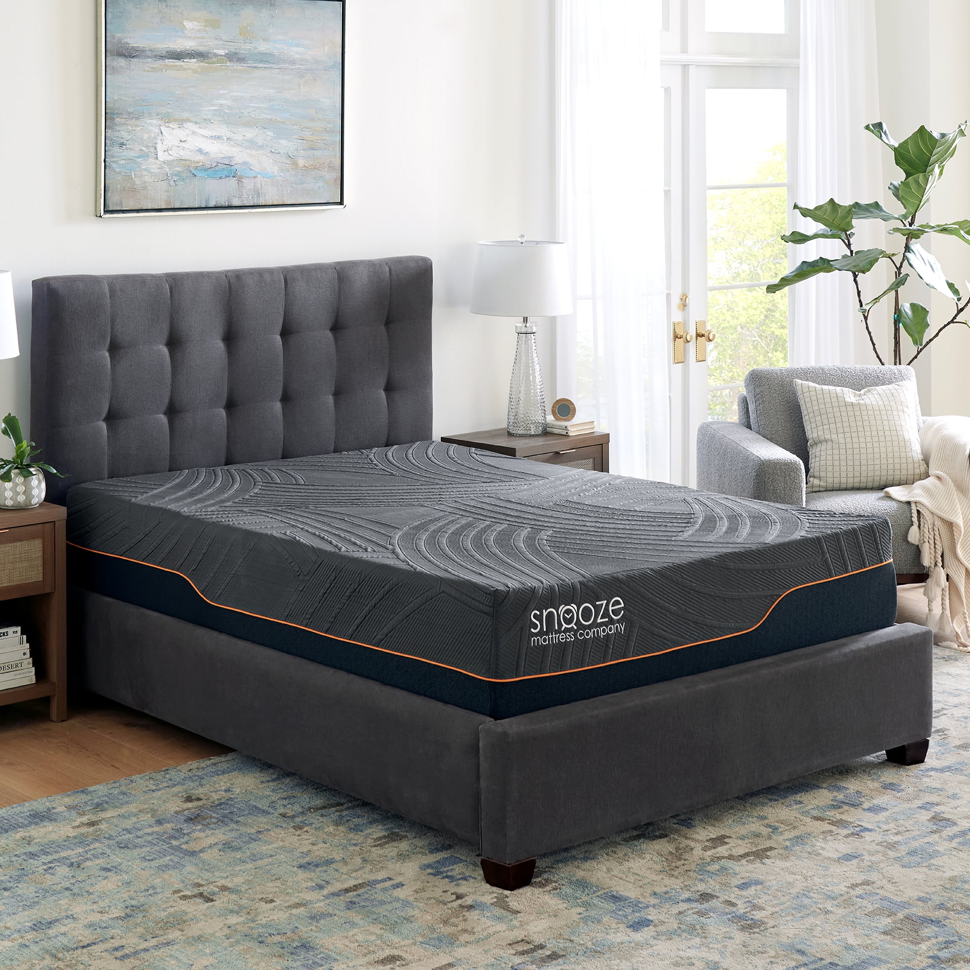 Snooze Mattress 13-Inch Firm Hybrid Memory Foam and Coil Mattress-in-a ...
