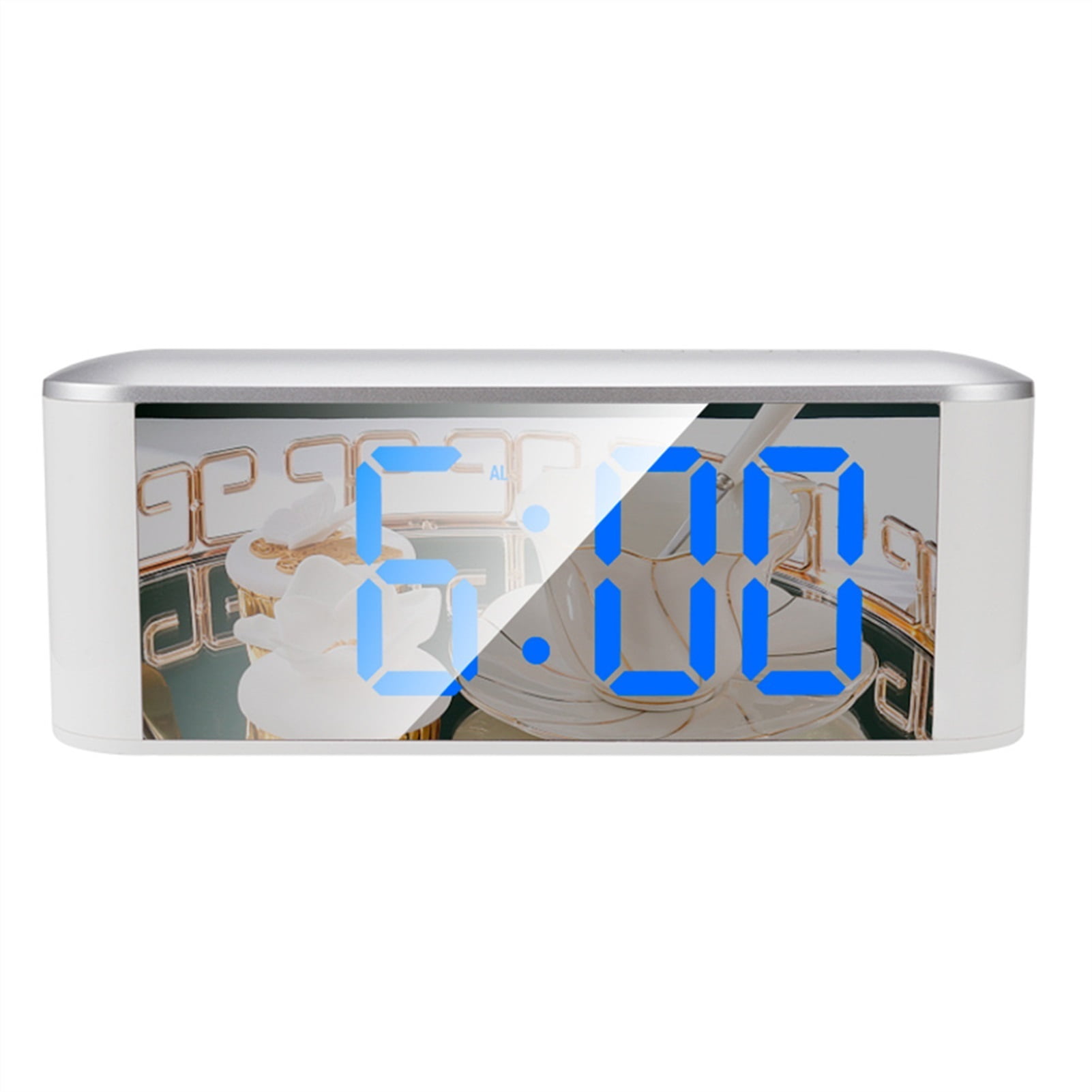 Snooze Alarm Led Digital Mirror Temperature Display Electronic Desktop ...