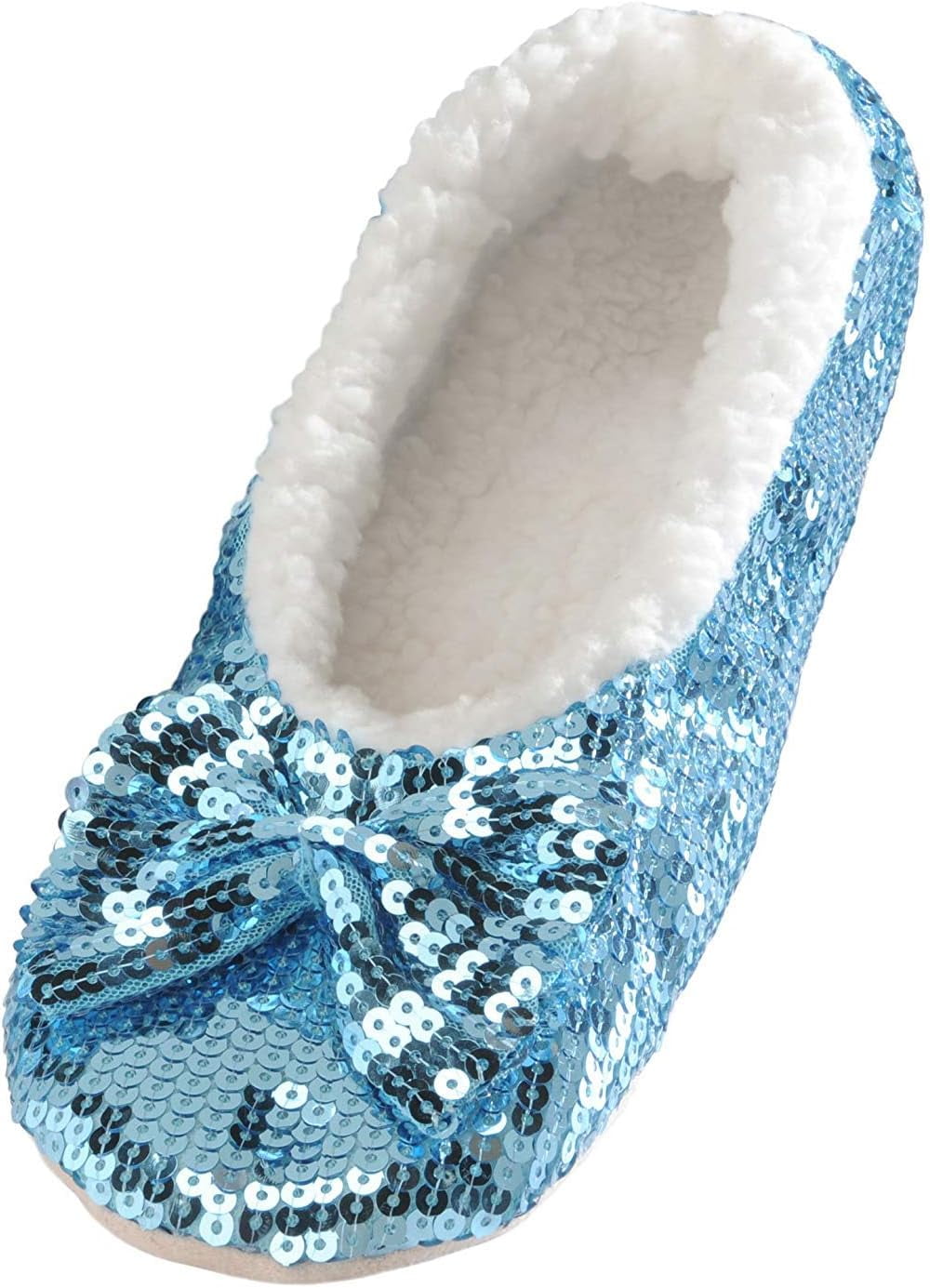 Snoozies Ballerina Bling Metallic Shine Women Slippers | Sequin House ...