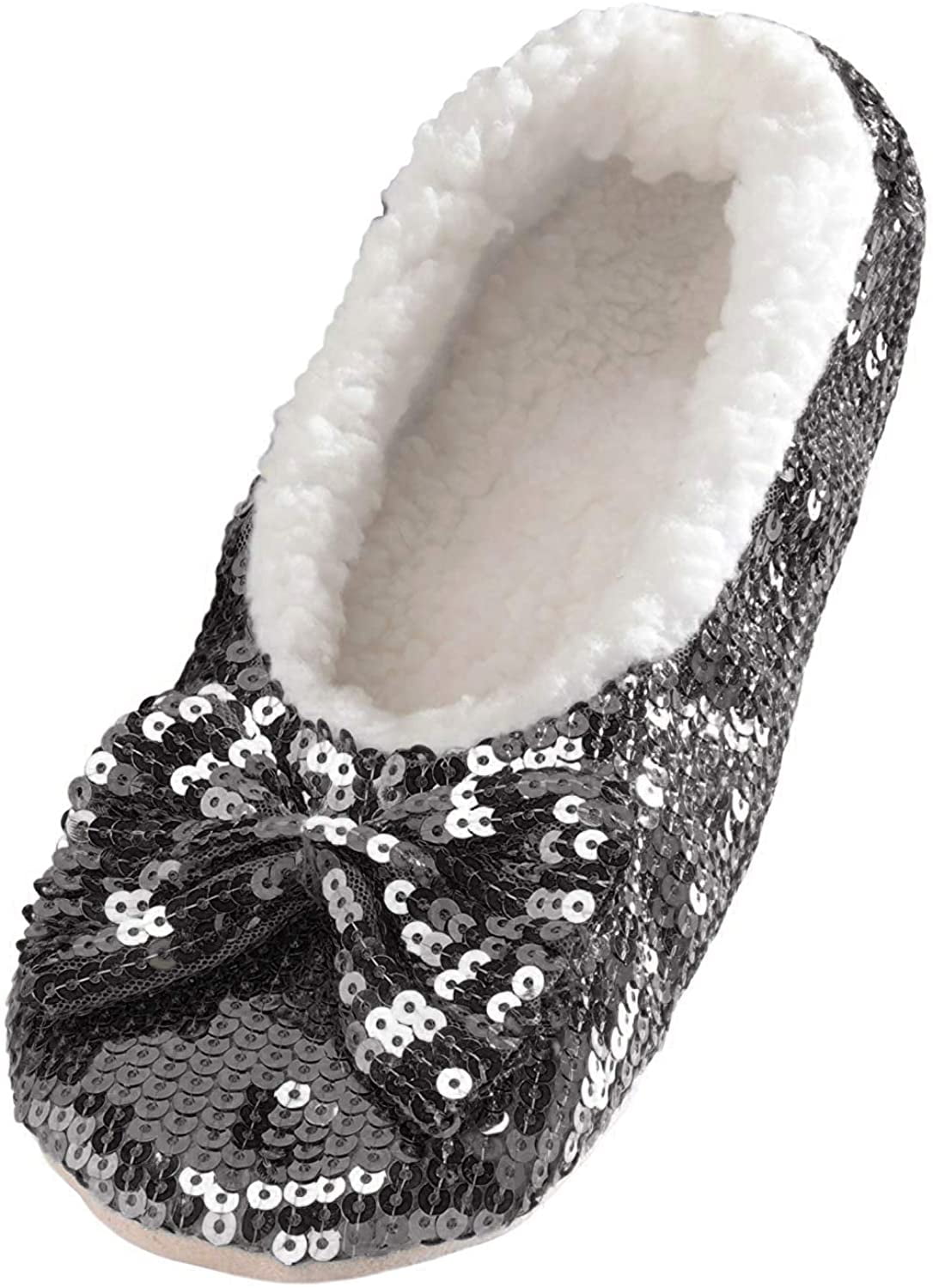 Snoozies Ballerina Bling Metallic Shine Women Slippers - Walmart.com