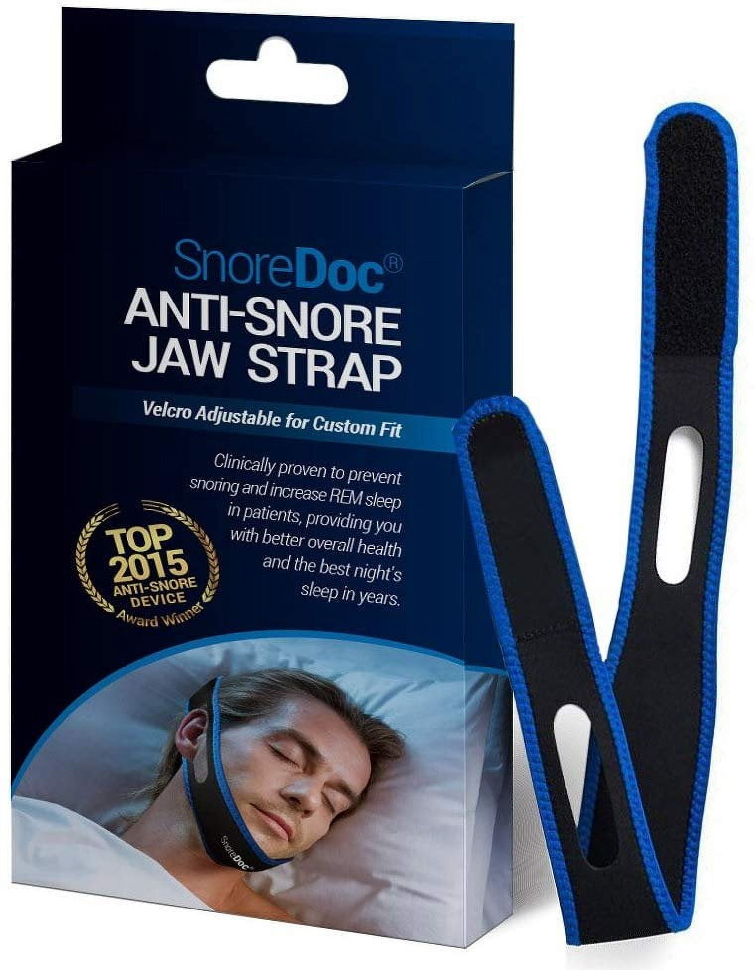 SnoreDoc Anti Snoring Chin Strap Snore Strap Stops Snoring and Eases Nighttime Breathing ...