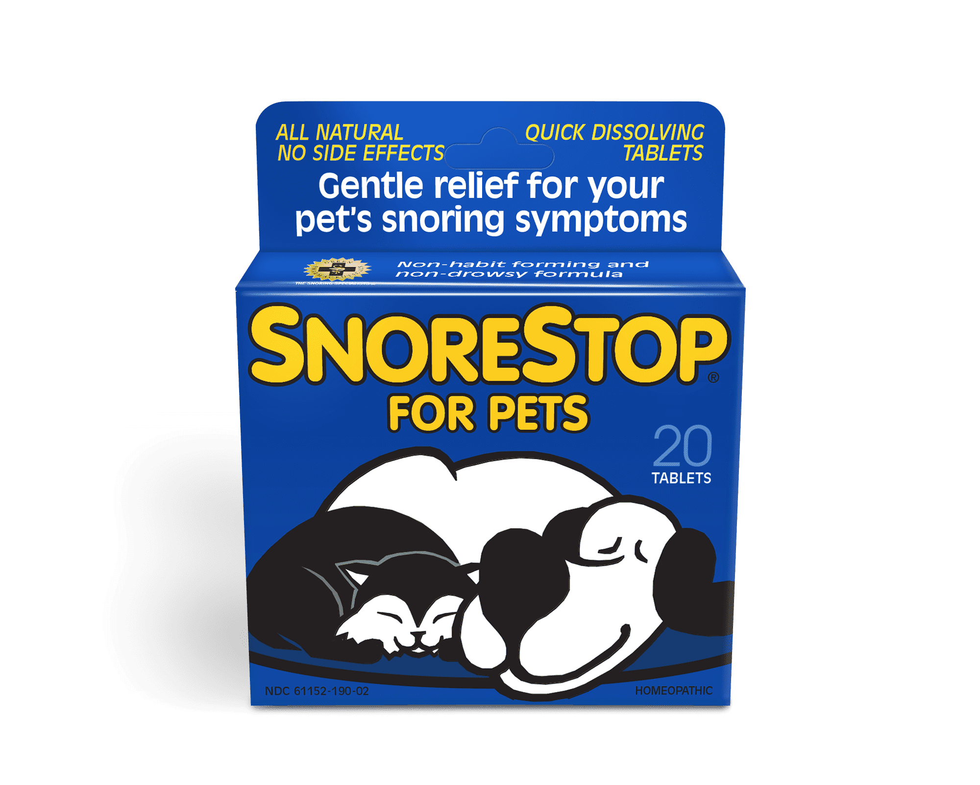 SnoreStop Natural Anti-Snoring Chewable Tablets for Dogs and Cats, 20 ...