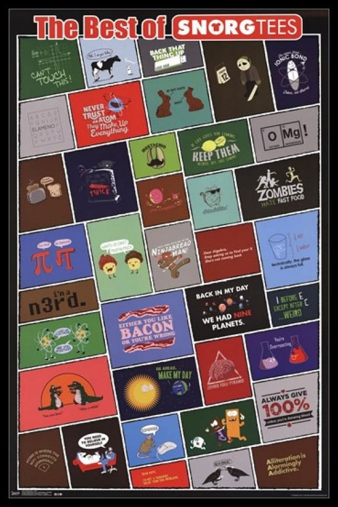 Snorg Tees - Grid Laminated & Framed Poster Print (22 x 34) - Walmart.com