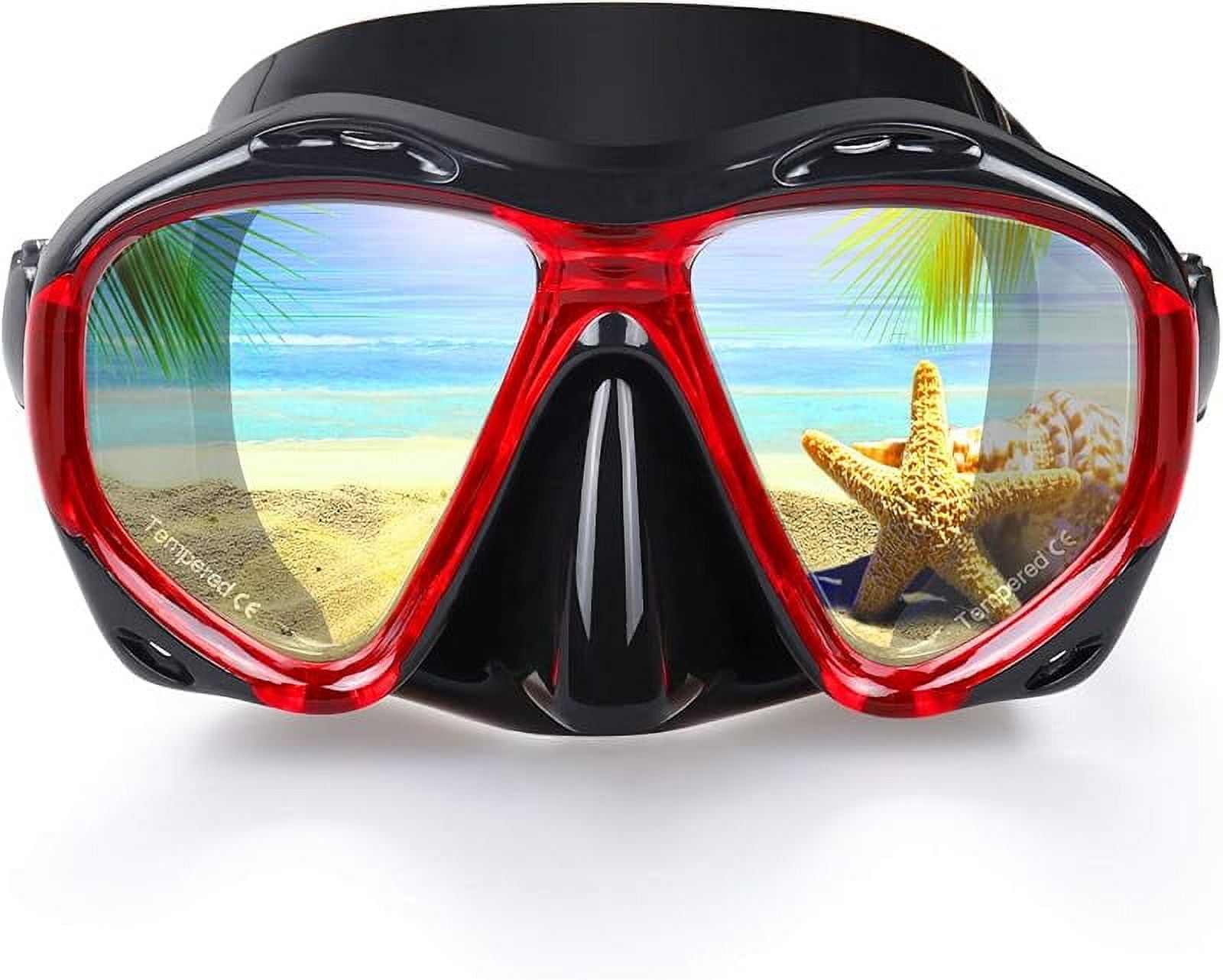 Snorkel Diving Mask Panoramic HD Swim Mask, Anti-Fog Scuba Diving ...