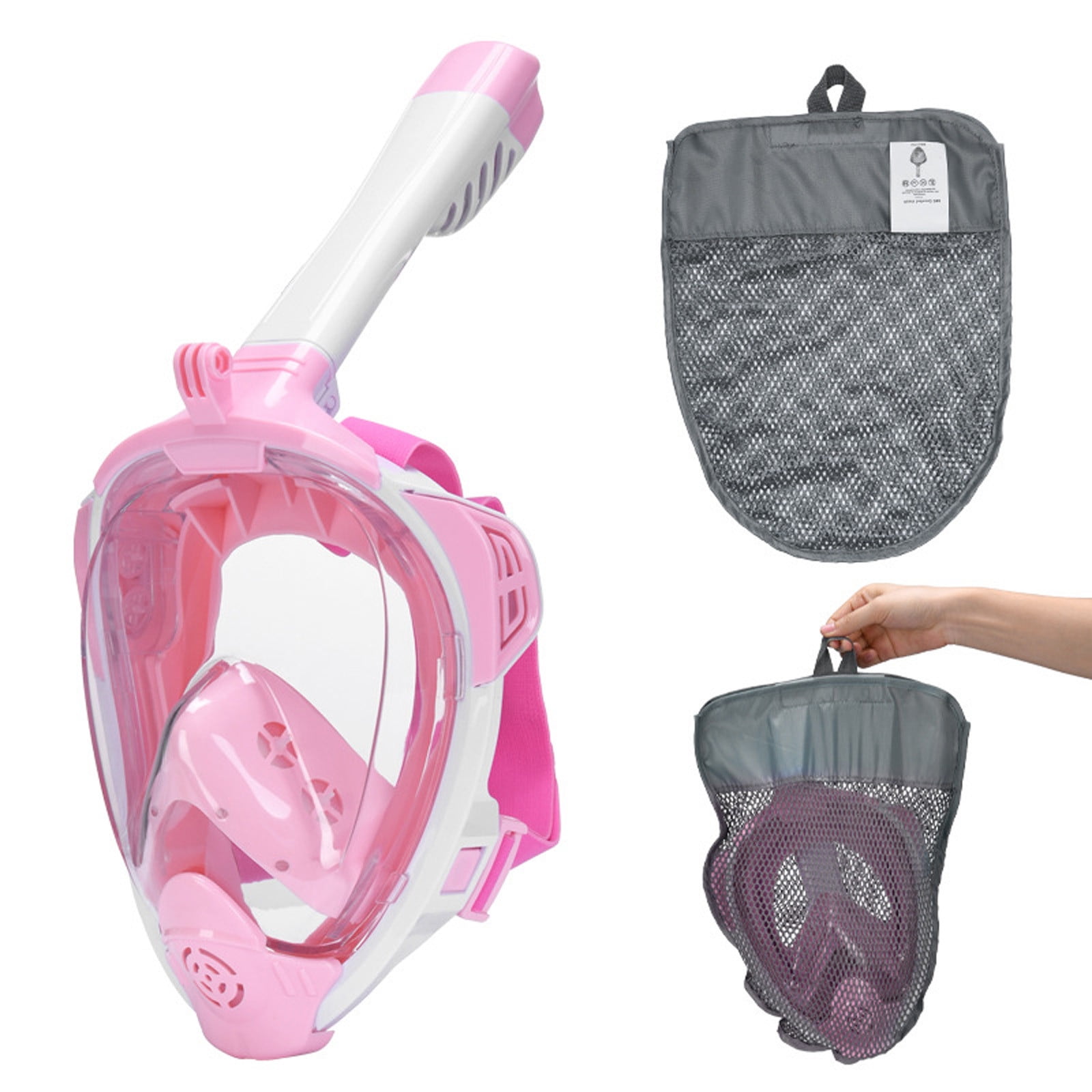 Snorkel Mask, Full Face Snorkel Mask,Snorkeling Gear for Adults Kids ...