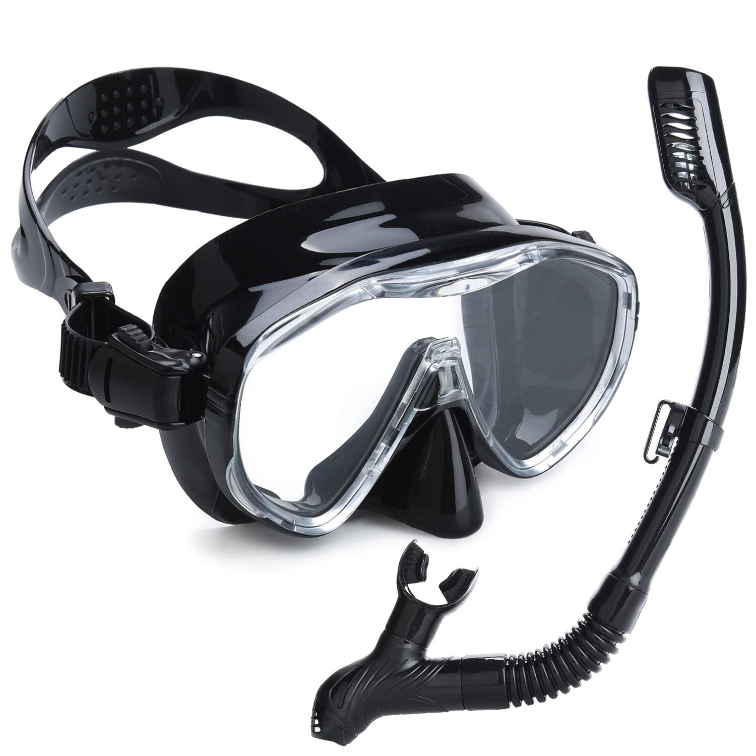 Snorkel Set Wide-View Adult Snorkeling Scuba Gear, Professional Snorkel ...