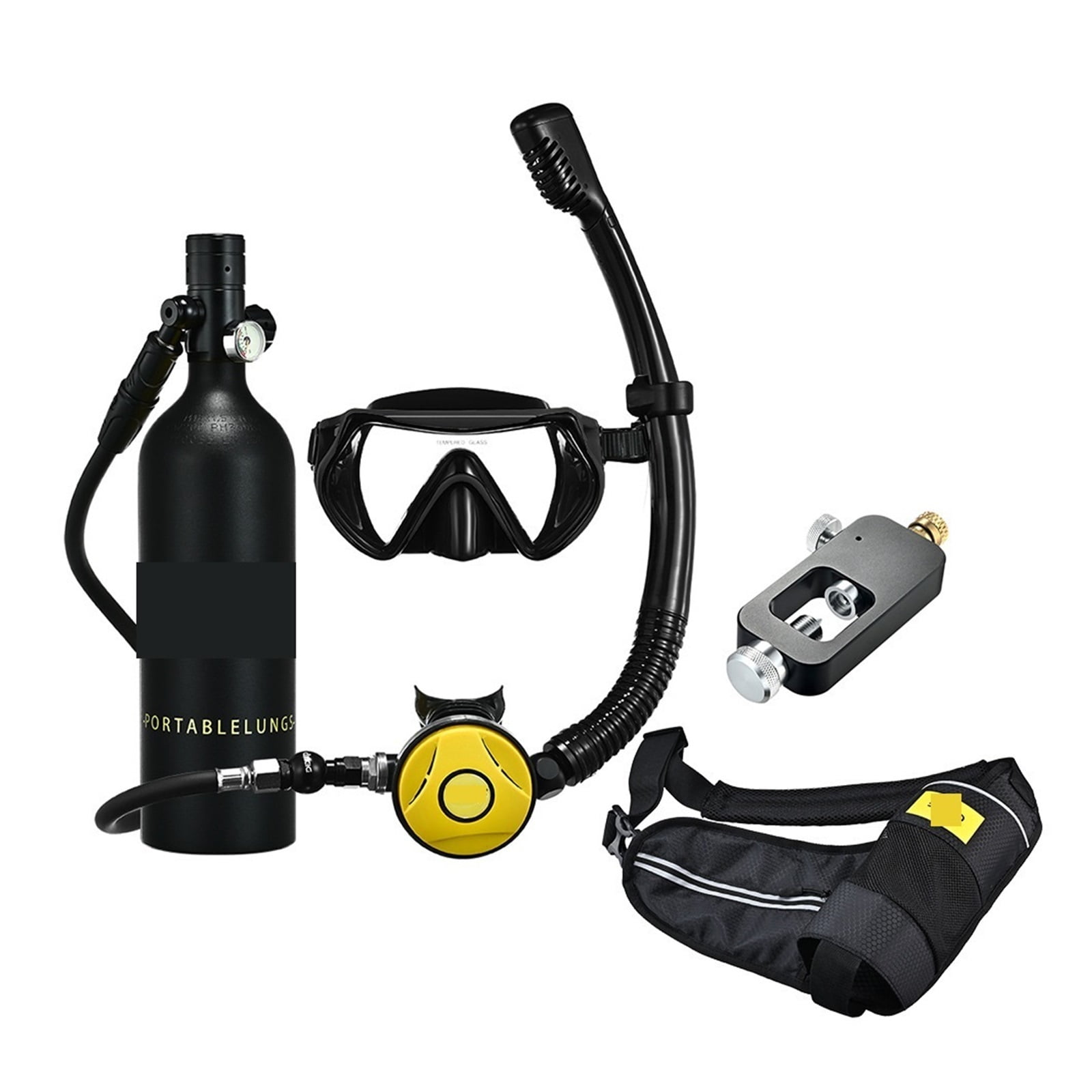 Snorkel Underwater Diving Rebreather Portable Deep Snorkeling Equipment ...