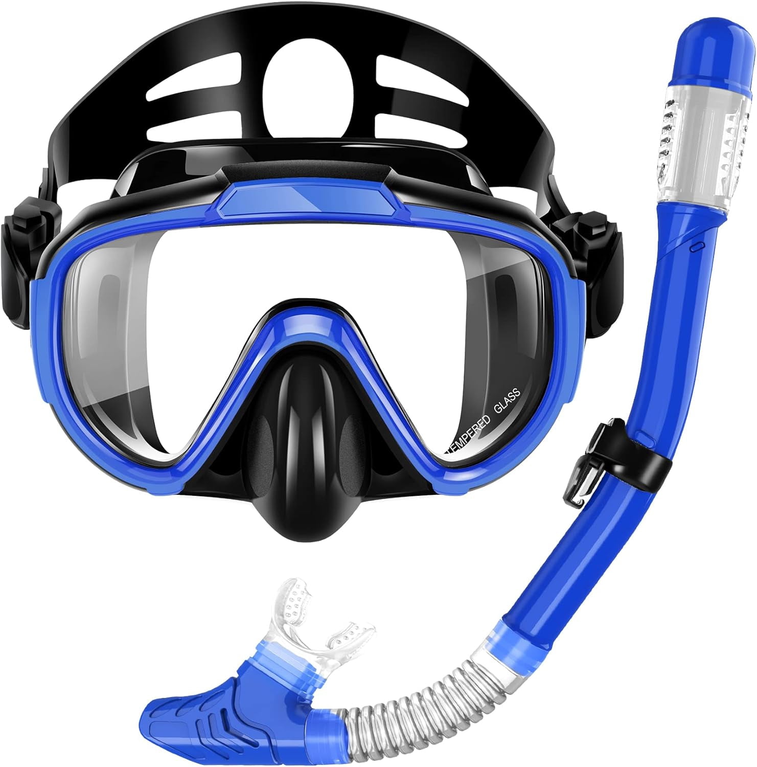 Snorkeling Gear for Adults, Dry Top Snorkel Set with Panoramic Anti ...