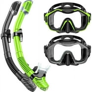 Reef Tourer Adult Single-Window Mask & Snorkel Combo Set, Black ...