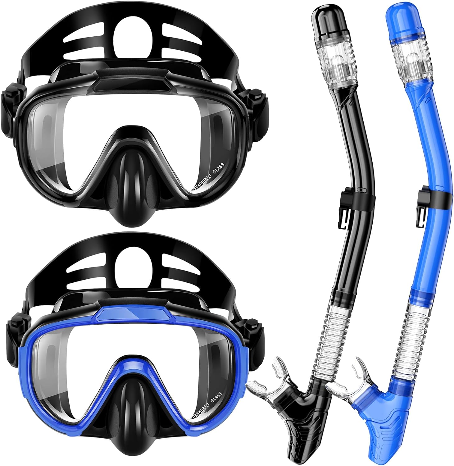 Snorkeling Gear for Adults, Lsvgoe Dry Top Snorkel Set, Panoramic Anti ...