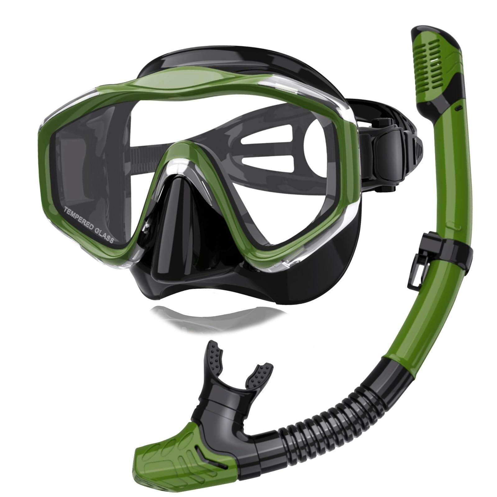 Snorkeling Gear for Adults,Swim Goggles Mask with Nose Cover,Dry-Top ...