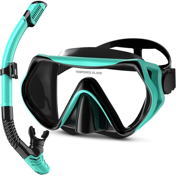 Snorkeling Gear, Dry Snorkel Set180? Panoramic Wide View,Anti-Fog Scuba ...