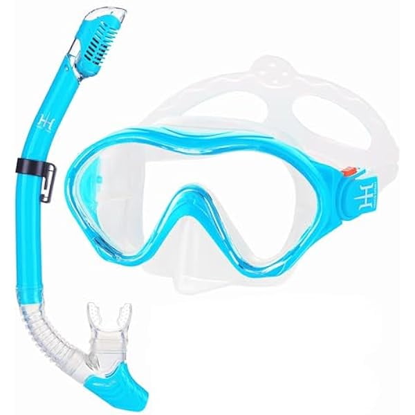 Snorkeling Gear for Kids with Foldable Silicone Full Dry Snorkel, Kids ...