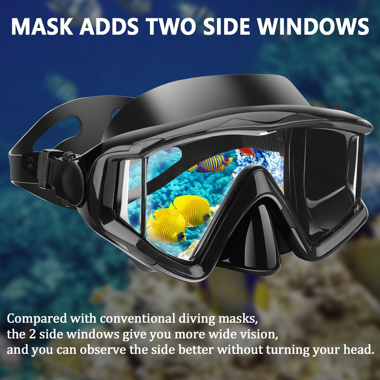 Snorkeling Gear Snorkel Mask Scuba Diving Set with Dry Valve and Anti ...