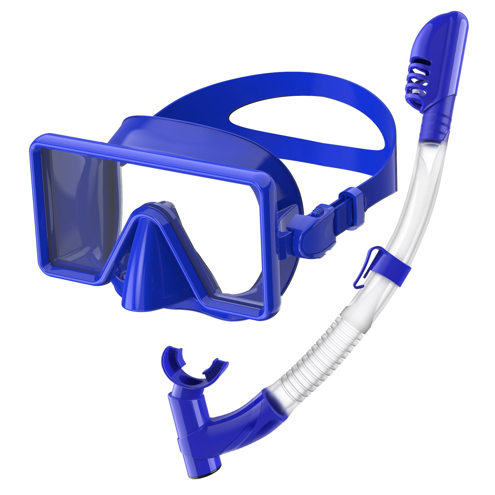 Snorkeling Gear for Adults, Bairuifu Snorkel Mask Set, 180° Panoramic ...
