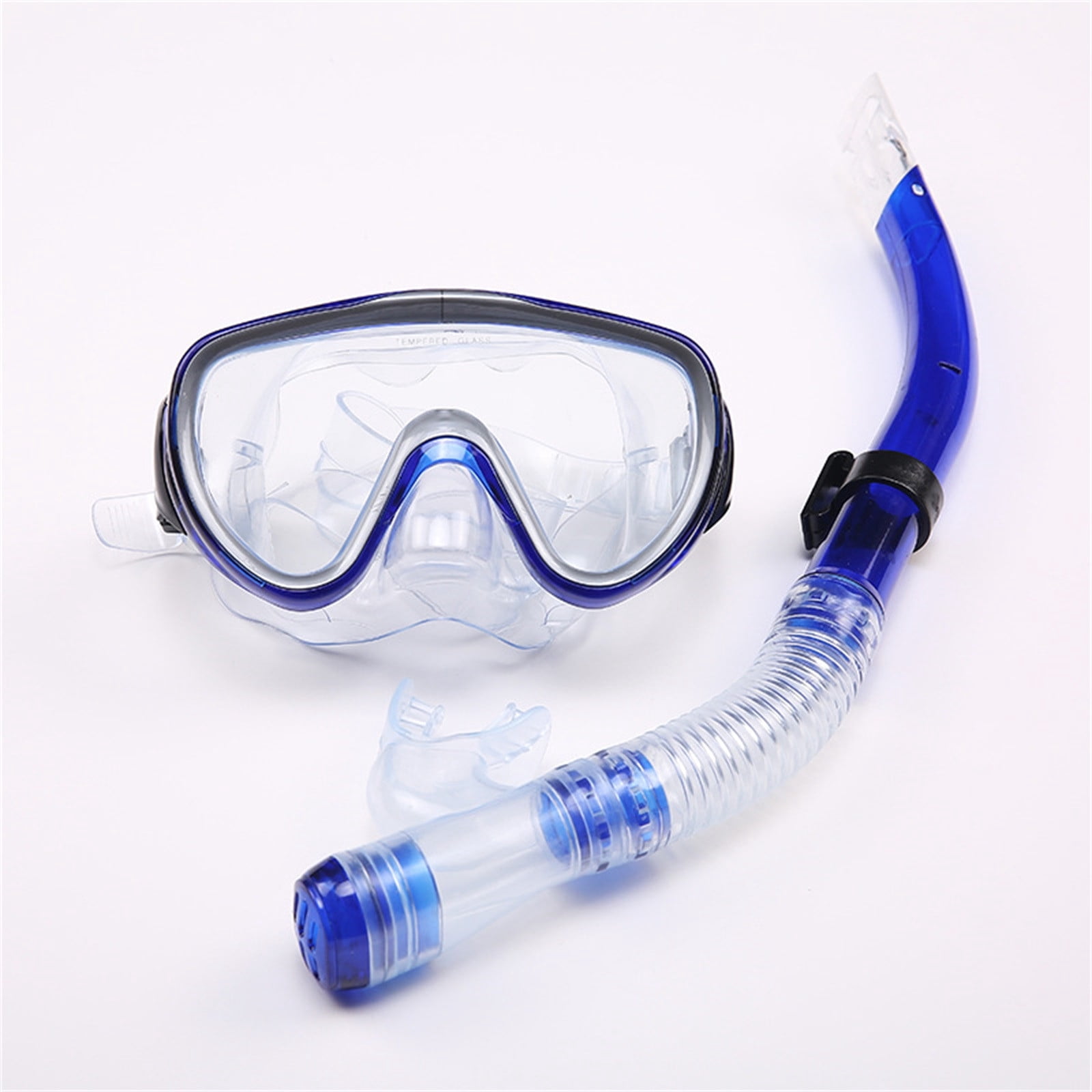 Snorkeling Gear for Adults,Dry-Top Snorkel Set with Tempered Glass ...