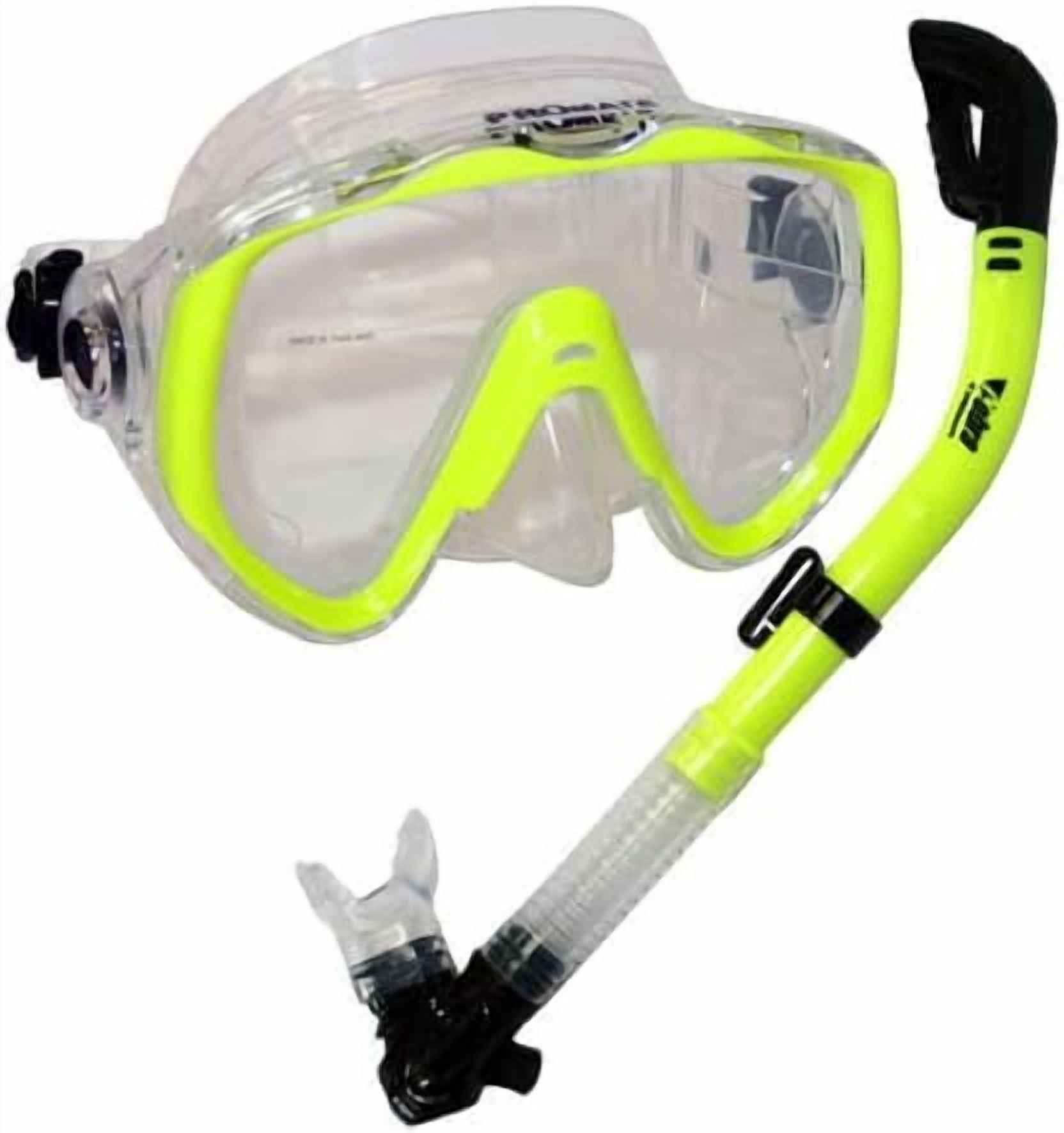 Snorkeling Scuba Dive Extra-Wide Mask Dry Snorkel Gear Set - Walmart.com