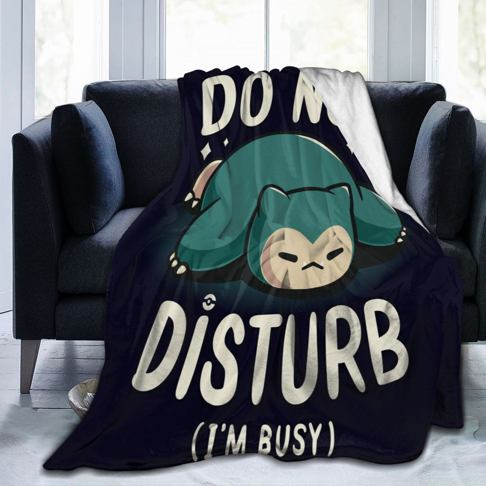 Snorlax Cartoon Throw Blanket, Super Soft Cozy Flannel Fleece Picnic ...