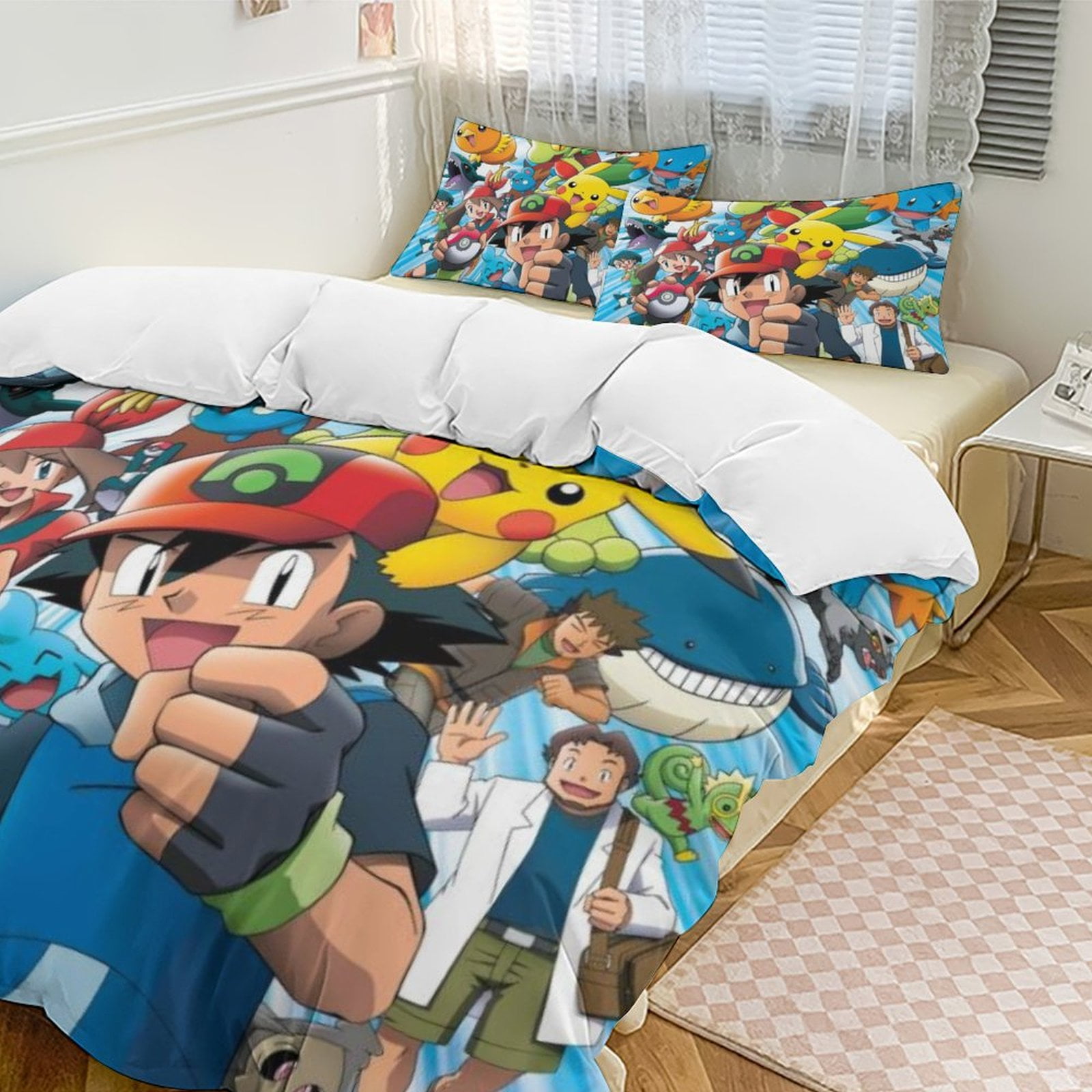 Snorlax Comforter Bedding Set Cover 3 Piece with 2 Pillow Shams for ...