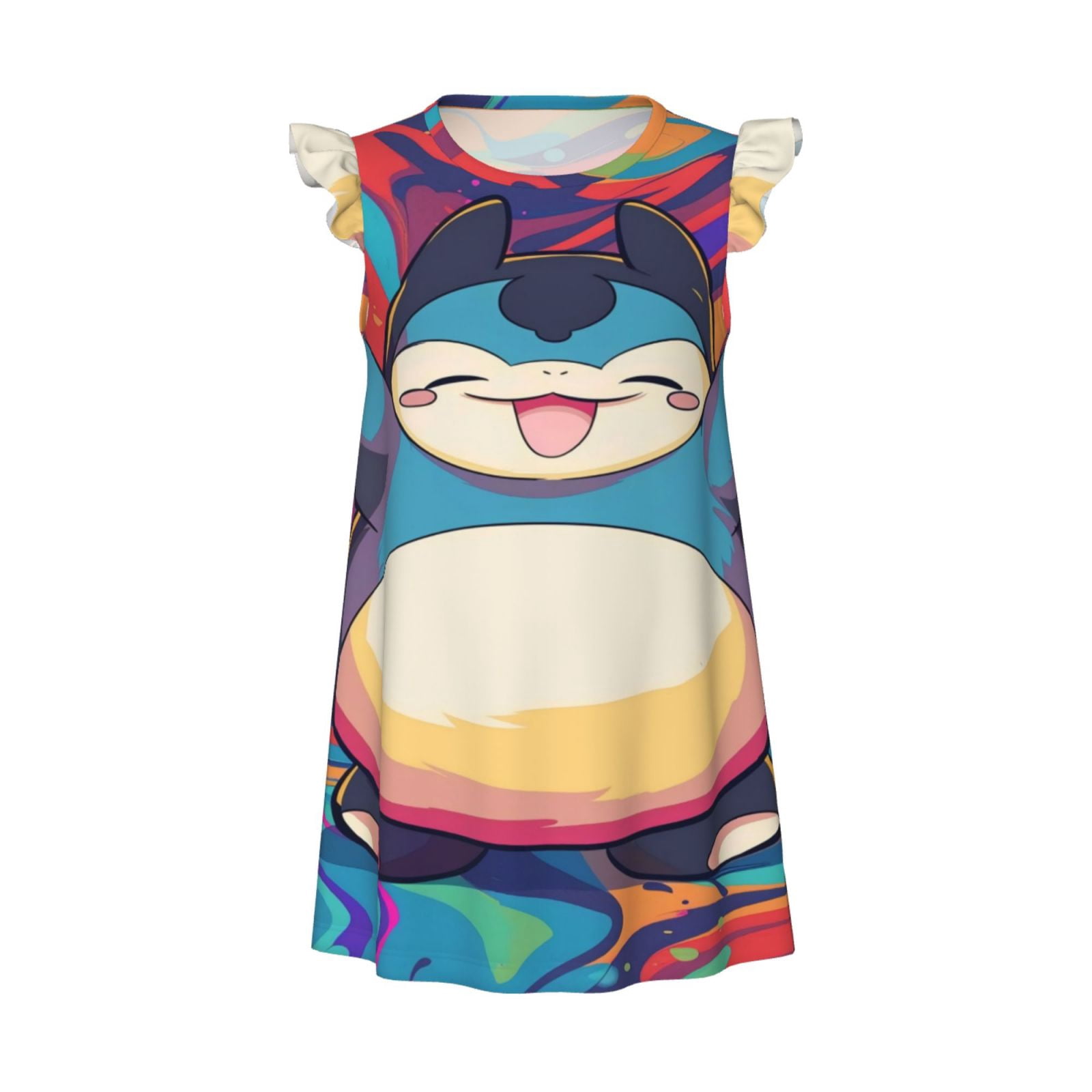 Snorlax Girl's Nightgowns Printed Princess Casual Kids Pajamas Dress ...