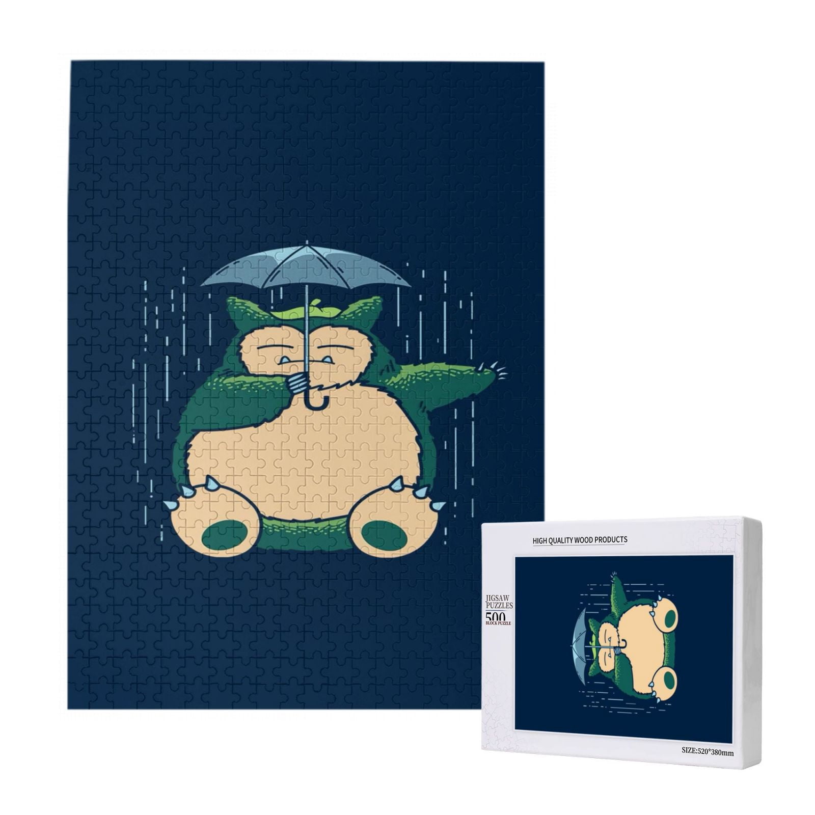 Snorlax Jigsaw Puzzle for Kids Adults 1000 Piece Challenging Wooden ...